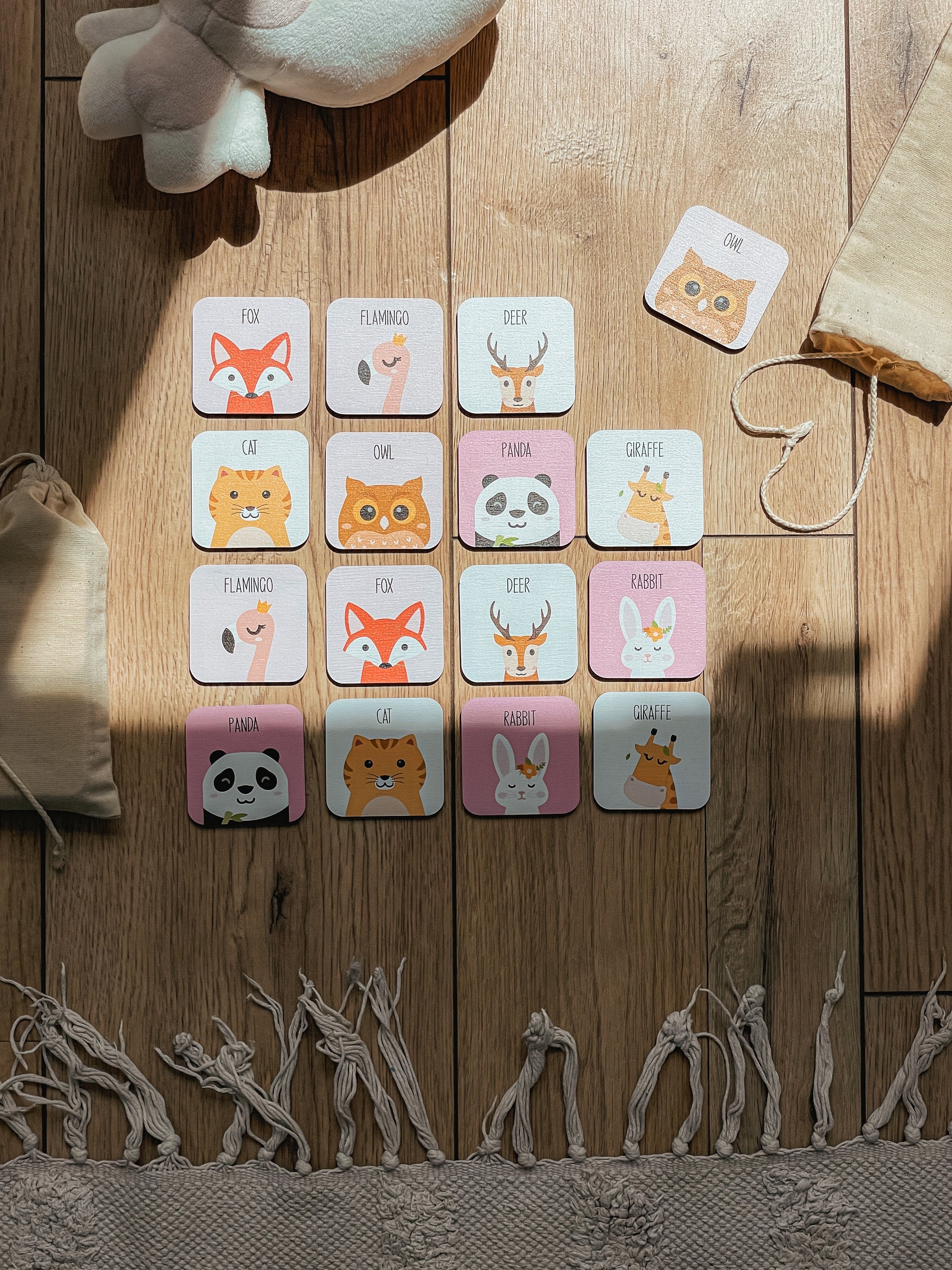 Montessori Toys Wooden Memory Cards Flash Cards for Kids Toddler Gifts ...