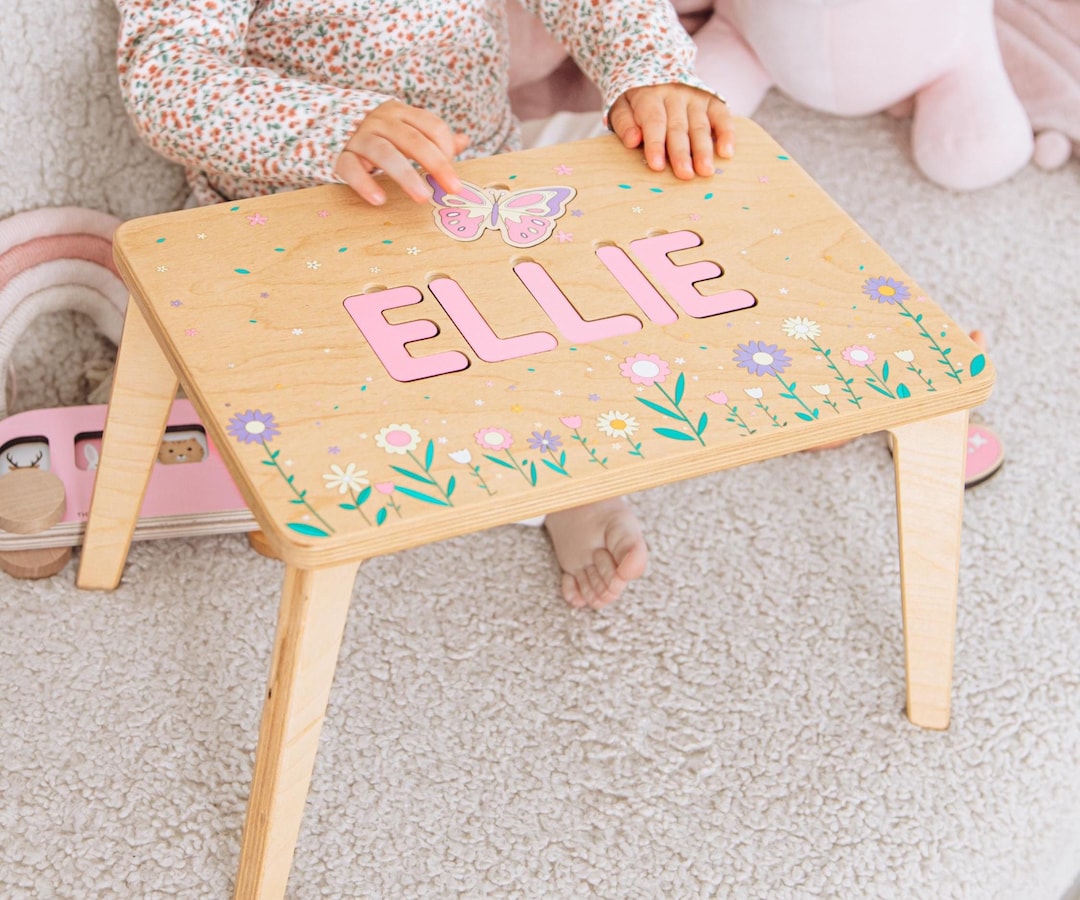 1st Birthday Gift Cute Toddler Stool Personalized Nursery Decor ...