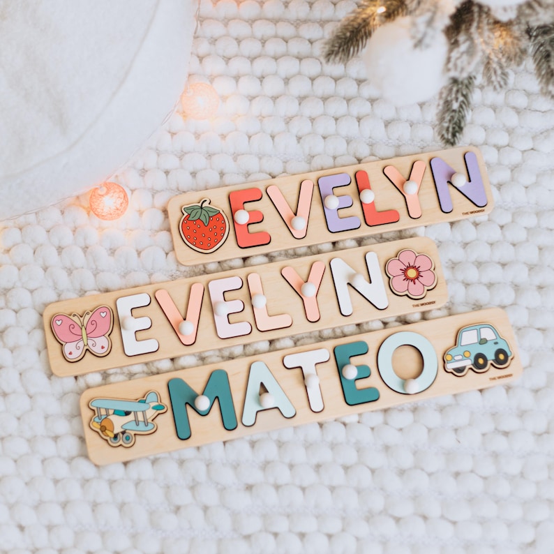 Christmas Name Puzzle Gift. Personalized Gift for Baby. New Baby Gift ...