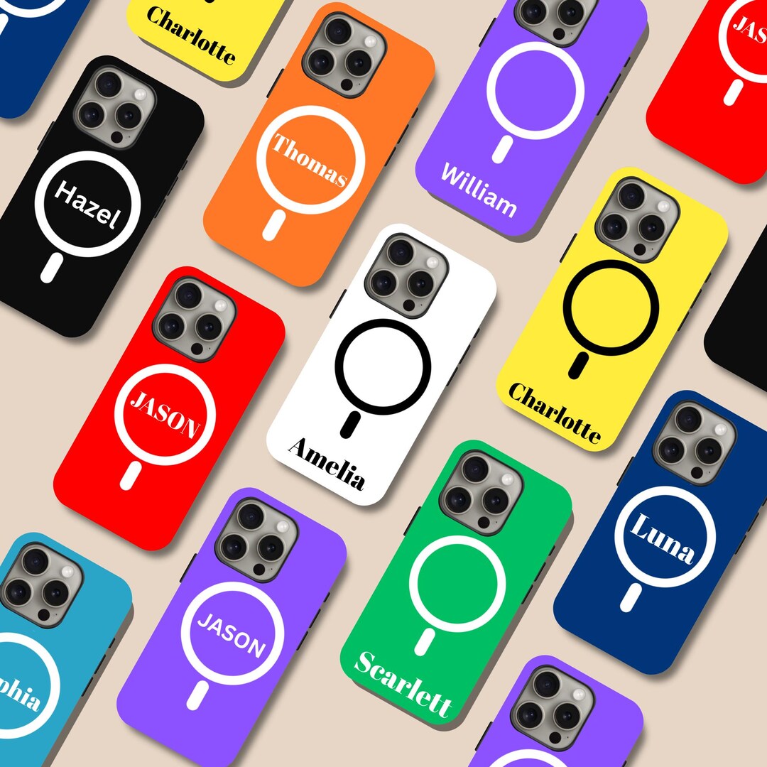 Personalized Magsafe iPhone Case: Transparent Shockproof Wireless ...
