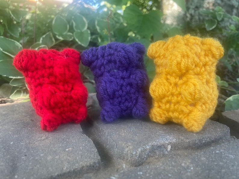 Crochet Gummy Bear, Small, Toy, Pocket Pal - Etsy