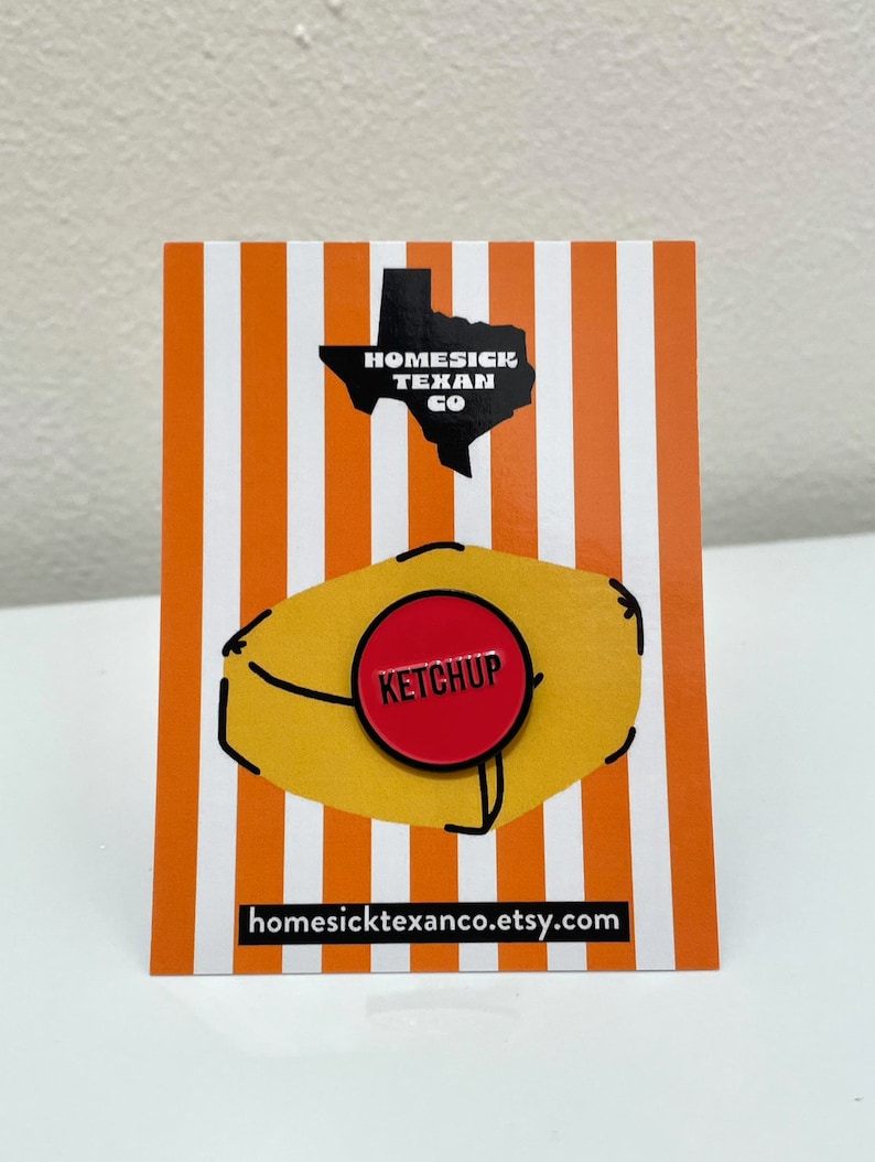 Whataburger Inspired Ketchup Enamel Pin - Etsy