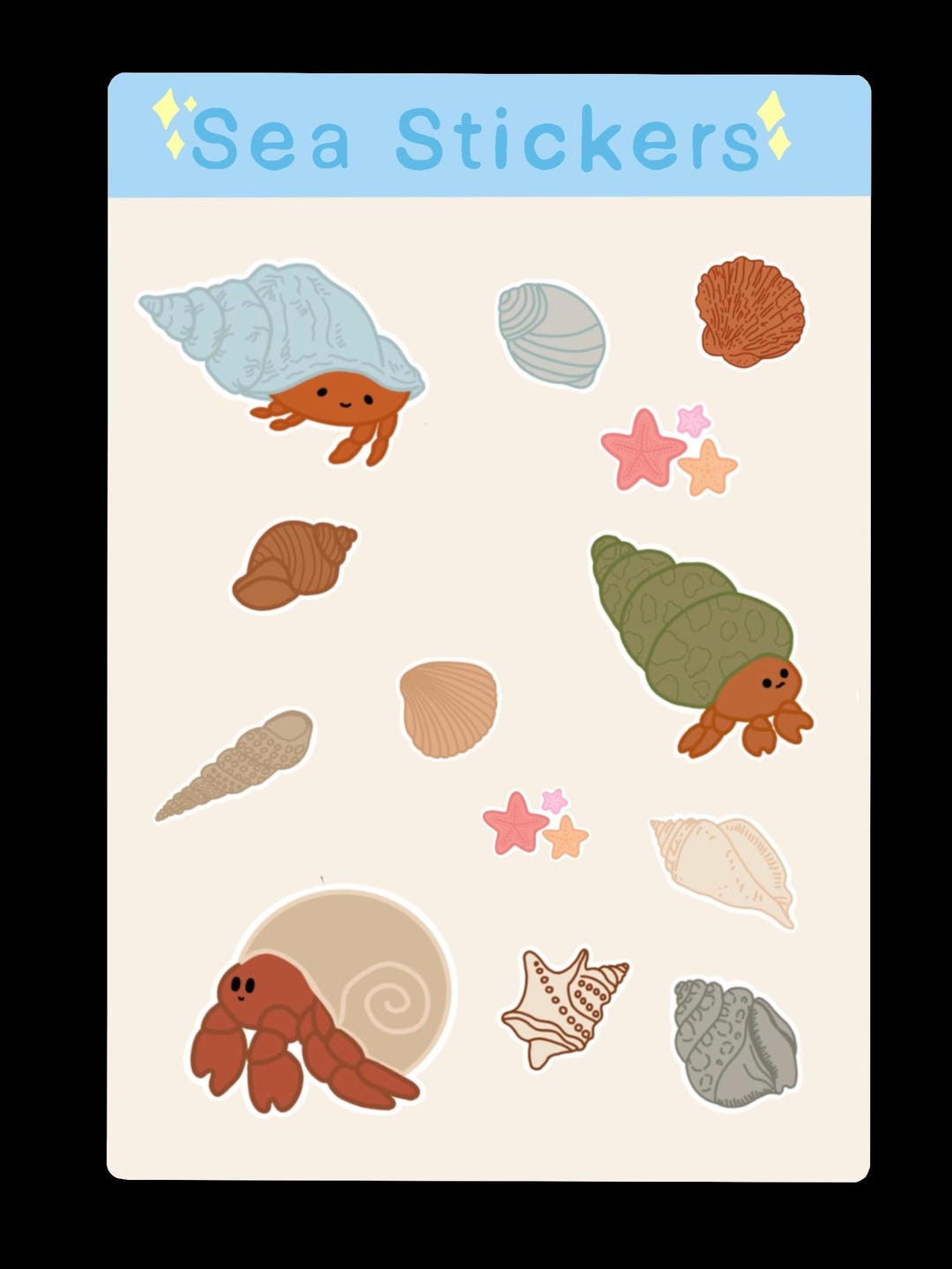 Sea Sticker Sheet | Vinyl Sticker | Cute Animal Stickers | Water Bottle ...