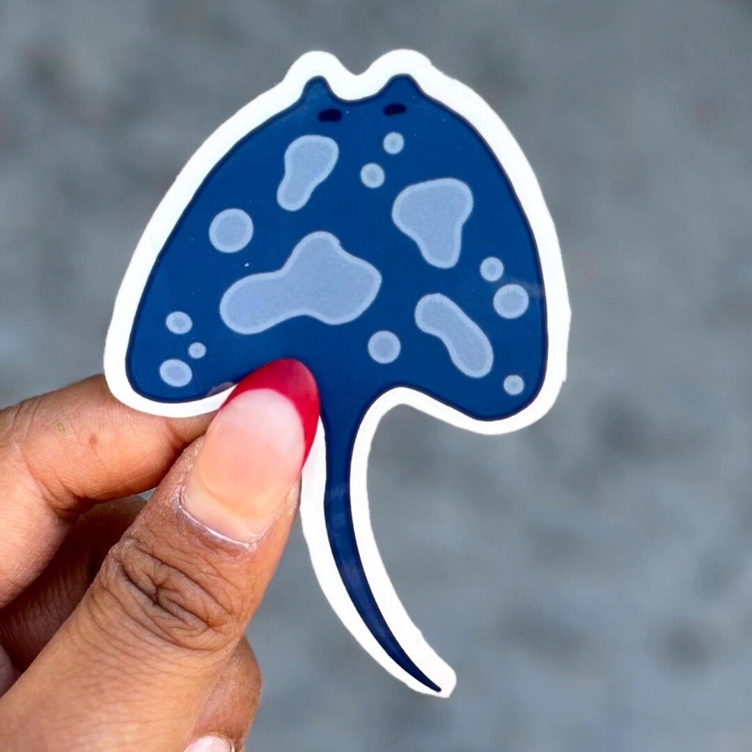 Manta Ray Sticker | Vinyl Sticker | Water Resistant Laminated | Cute ...