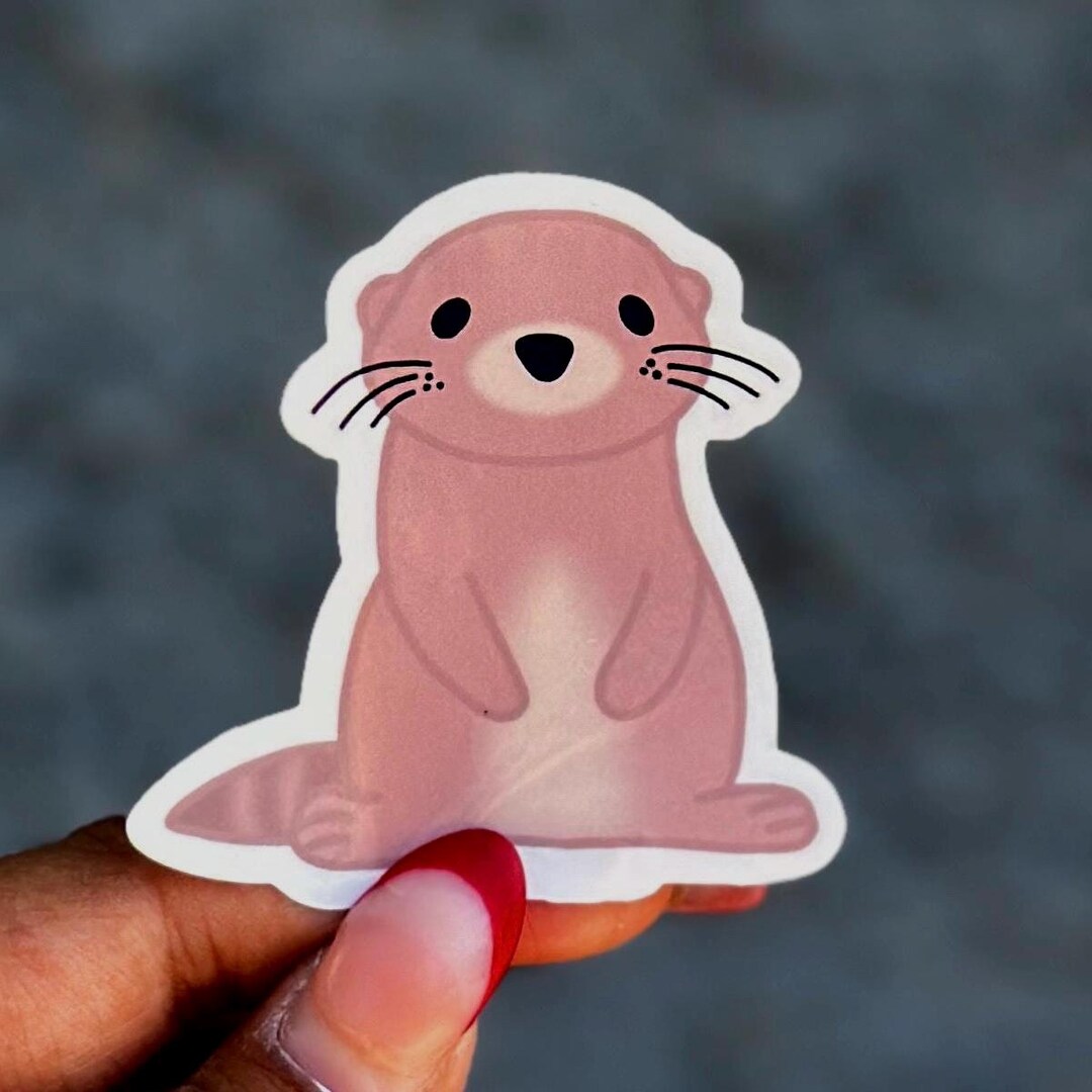 Sea Otter Vinyl Sticker | Water Resistant, Laptop Decal - Etsy