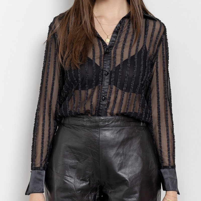 Sheer See Through Blouse - Etsy