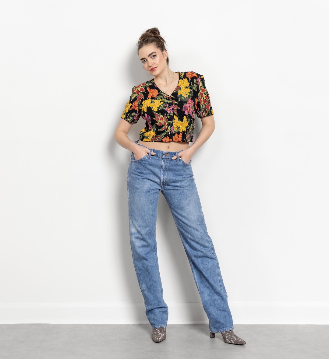 Vintage Levi's 505 Boyfriend Jeans: Faded Relaxed Fit, Made in USA / 42 ...