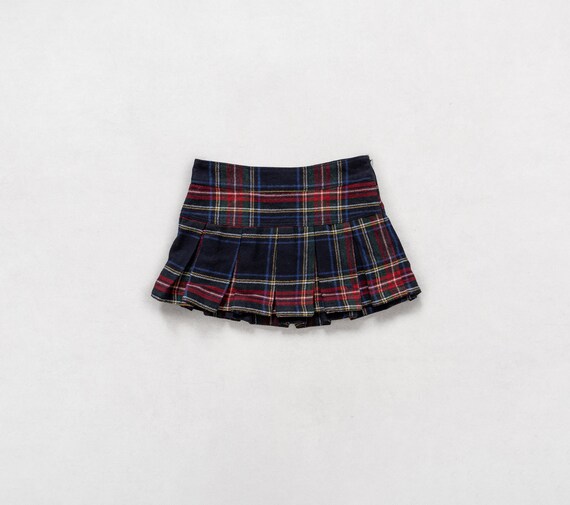 Y2K PLAID SKIRT Vintage Mini Kilt Schoolgirl Pleated … - Gem