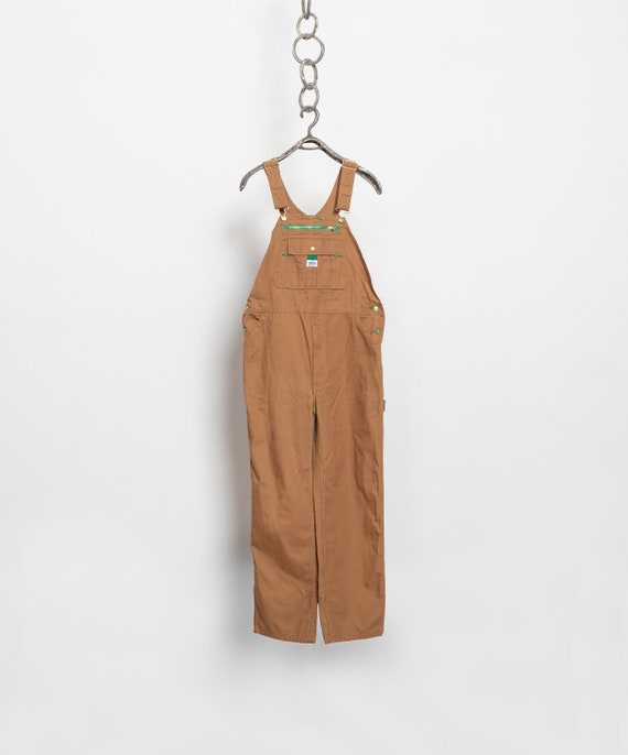 COTTON CARPENTER OVERALLS Caramel Brown Workwear Over… - Gem