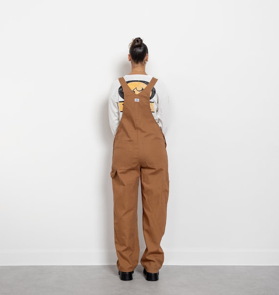 COTTON CARPENTER OVERALLS Caramel Brown Workwear Over… - Gem