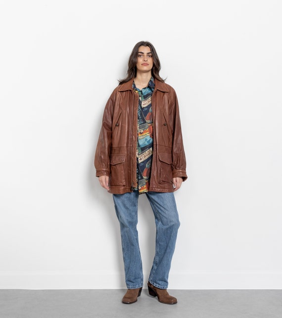 TIMBERLAND LEATHER JACKET Faded Worn In Distressed Lo… - Gem