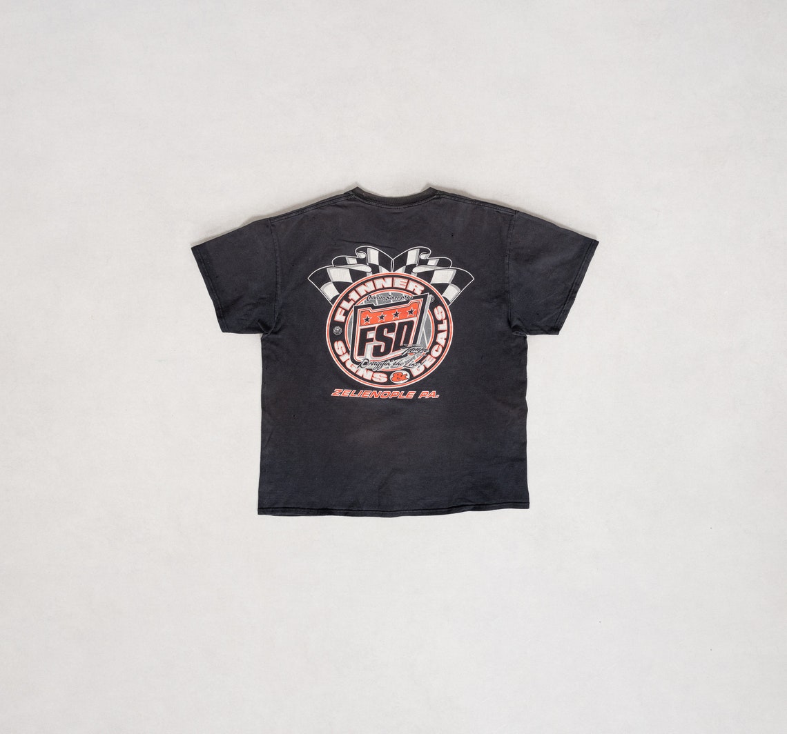 Vintage Racing Car T-shirt, Faded Black Graphic Tee (XL) - Etsy