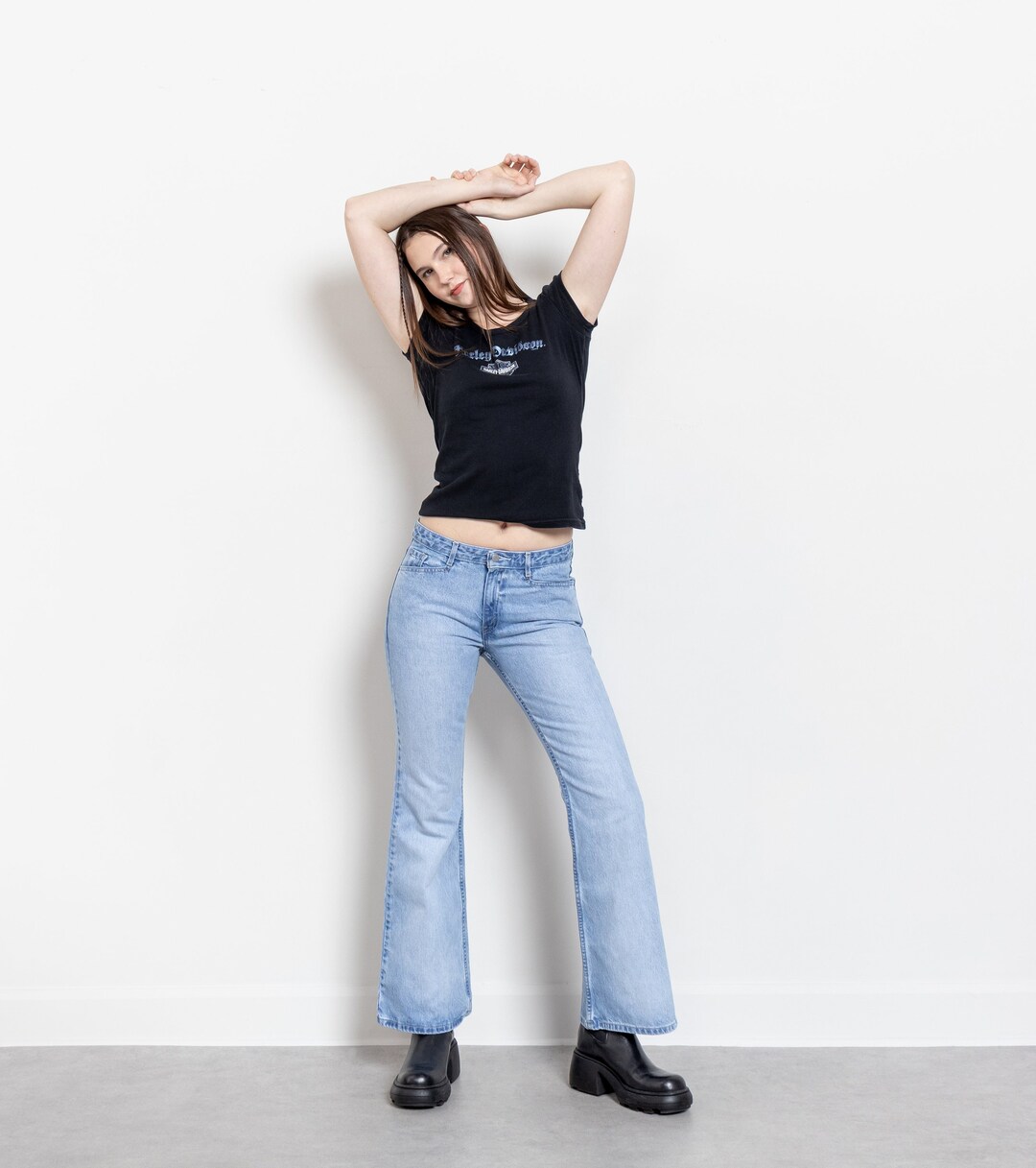 LOW RISE Y2K Jeans Vintage Bell Bottom Silver Tab Silvertab Denim / 39 ...