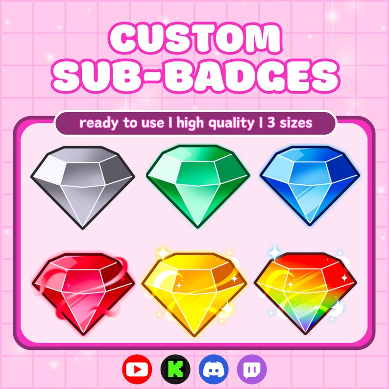 Custom Sub Badges Esport Sub Badges Twitch Sub Badges Twitch Bit Badges ...
