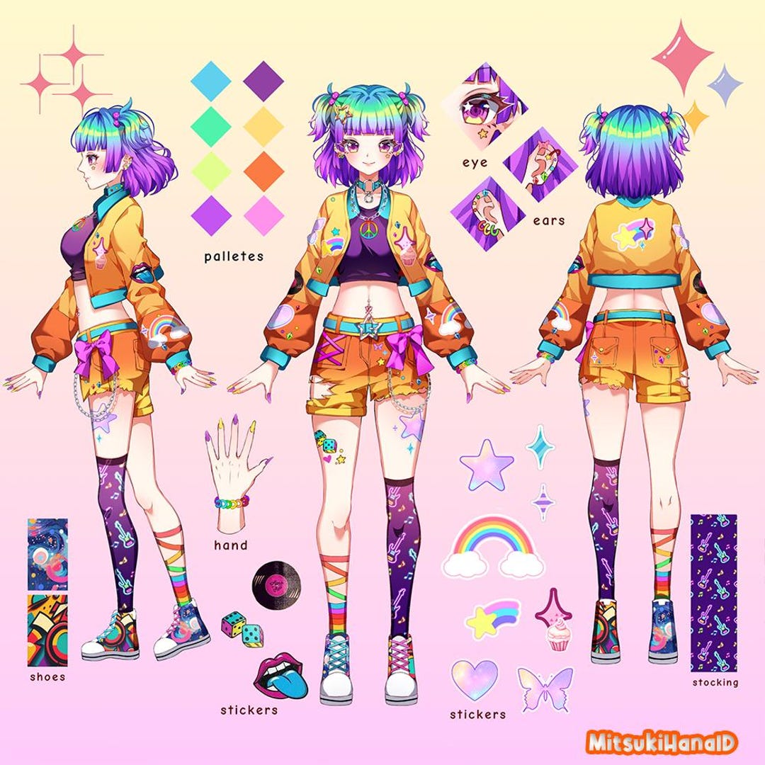 Character Sheet, Character Reference Sheet, Dnd Character Sheet, Vtuber ...