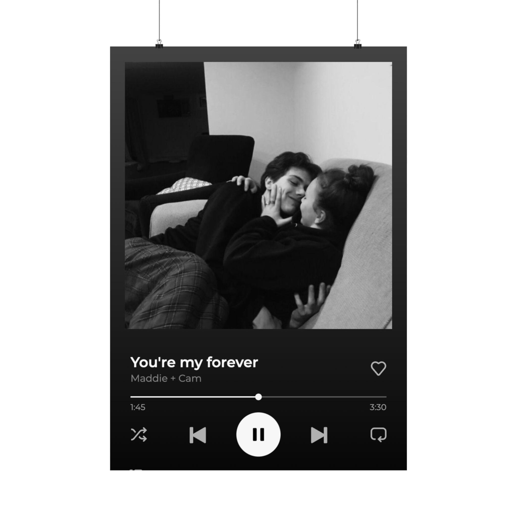 Custom Spotify Song Poster | Personalized Photo Gift for Couples or ...