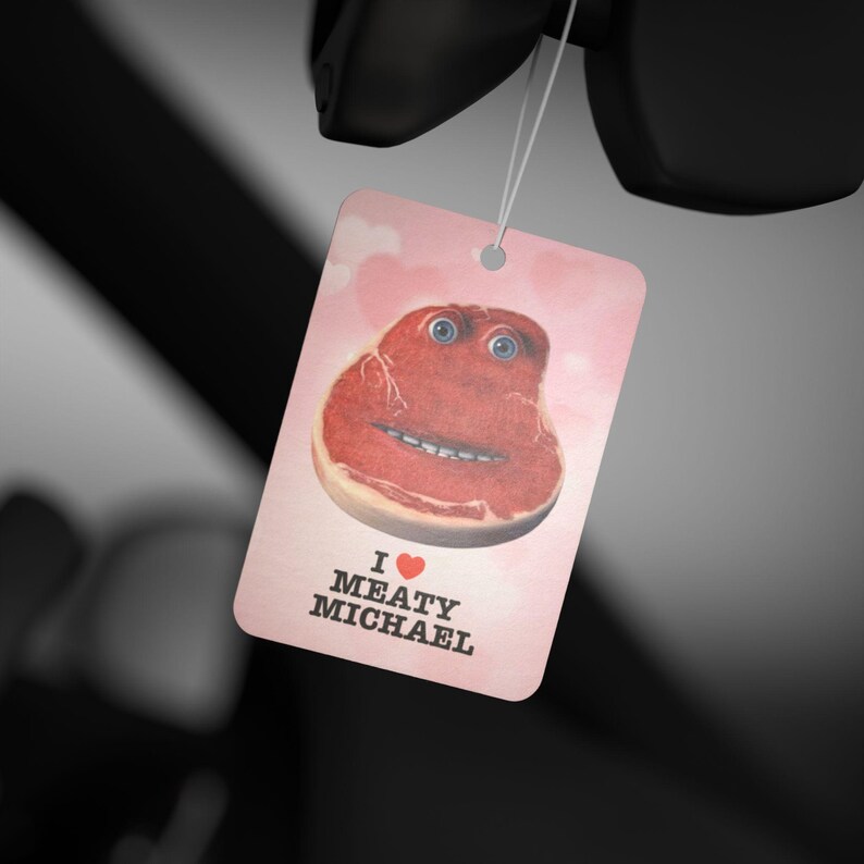 Meaty Michael Meme Car Air Freshener Charlie the Steak Funny Joke Gifts ...