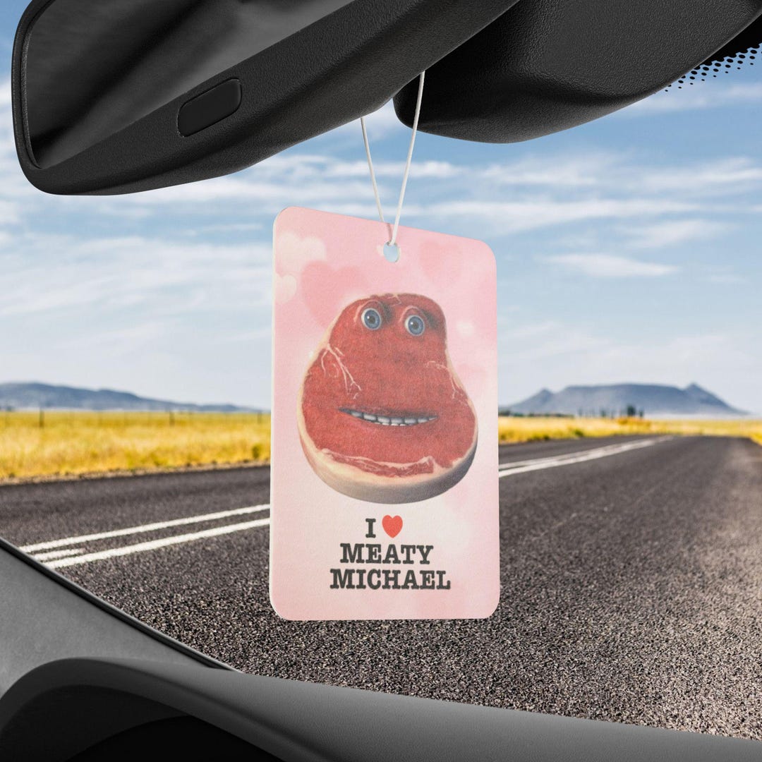 Meaty Michael Meme Car Air Freshener Charlie the Steak Funny Joke Gifts ...
