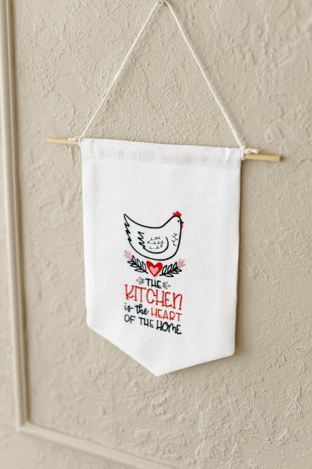 Hanging Wall Decoration for Kitchen, Linen Flag for Food Lovers ...