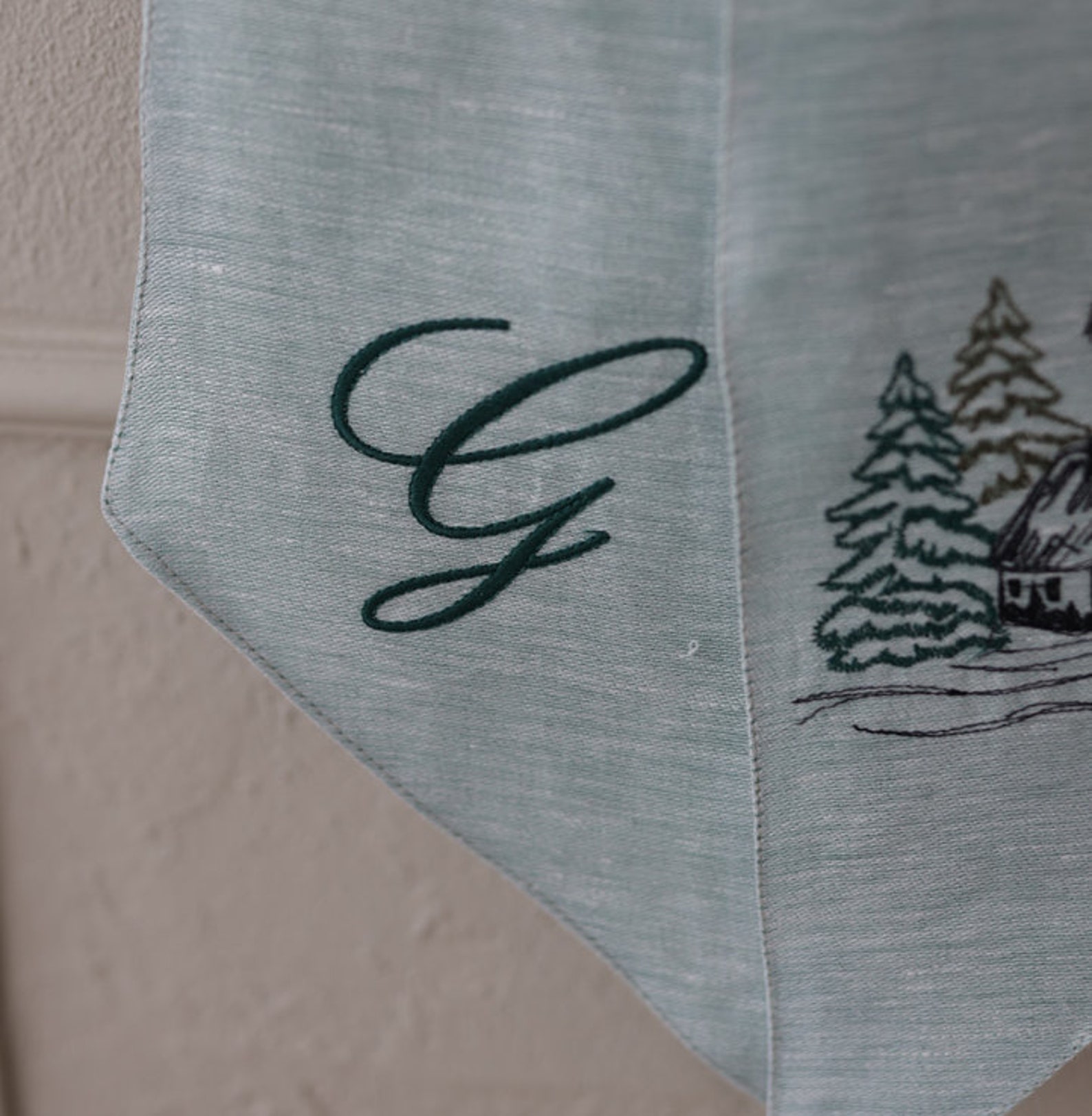 Personalized Christmas Bow for Wreath Tree Decoration, Embroidered ...