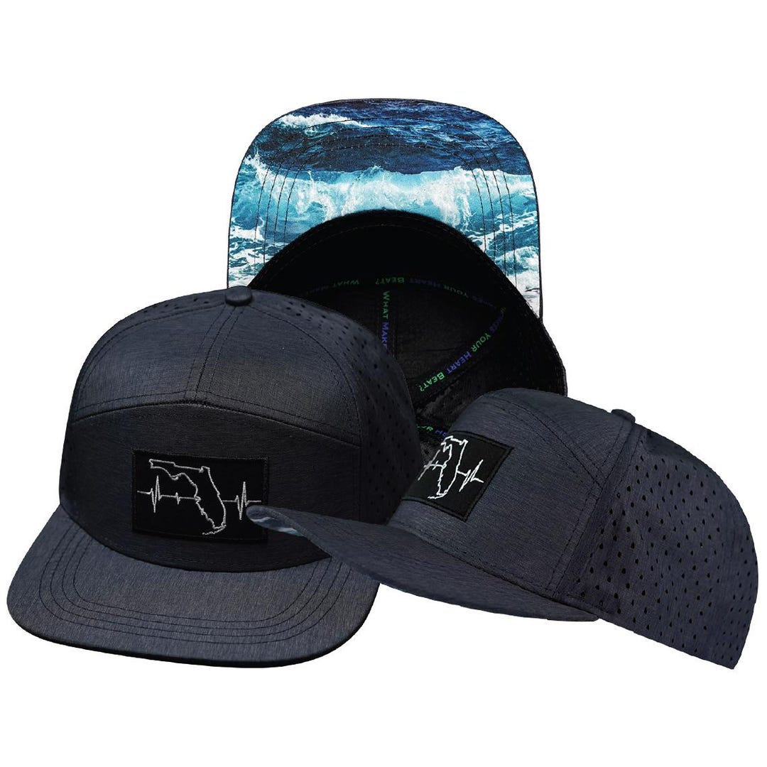 Florida Hat - Flat Bill - Ocean Blue - Laser Mesh - Etsy