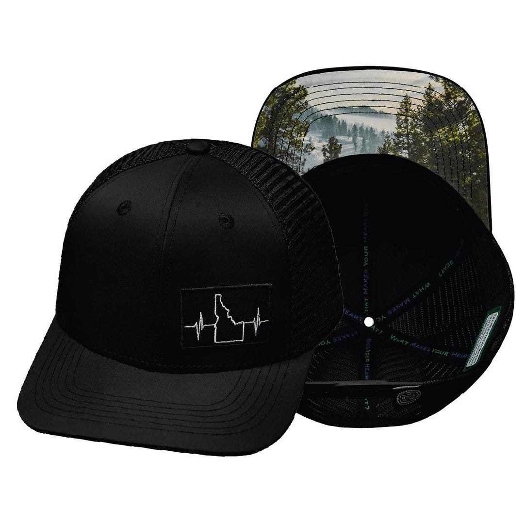 Idaho Hat - Baseball Hat Fit - Black - Trucker Mesh - Etsy