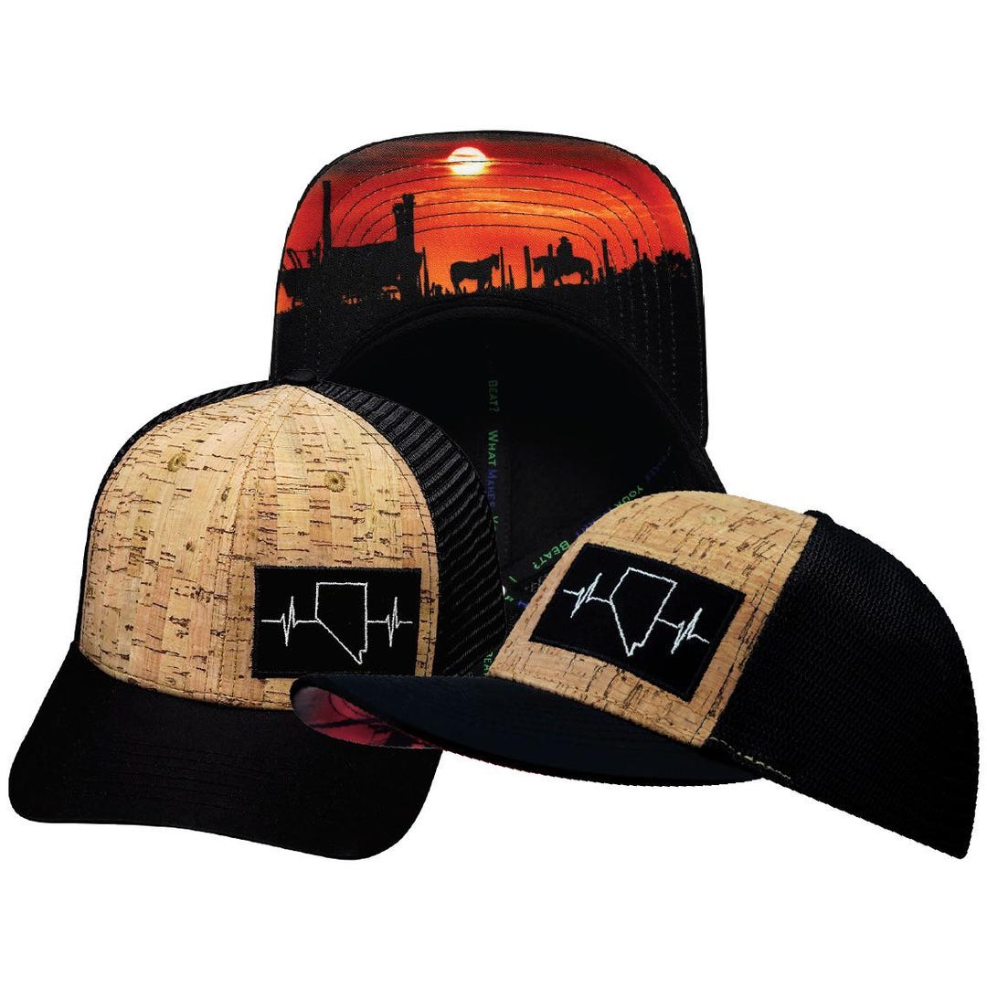 Nevada Hat - Baseball Hat - Cork - Black - Trucker Mesh - Etsy