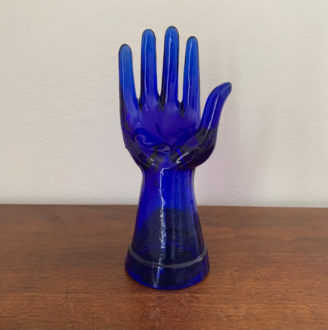 Cobalt Blue Glass Hand Jewelry Storage Jewelry Display Ring - Etsy