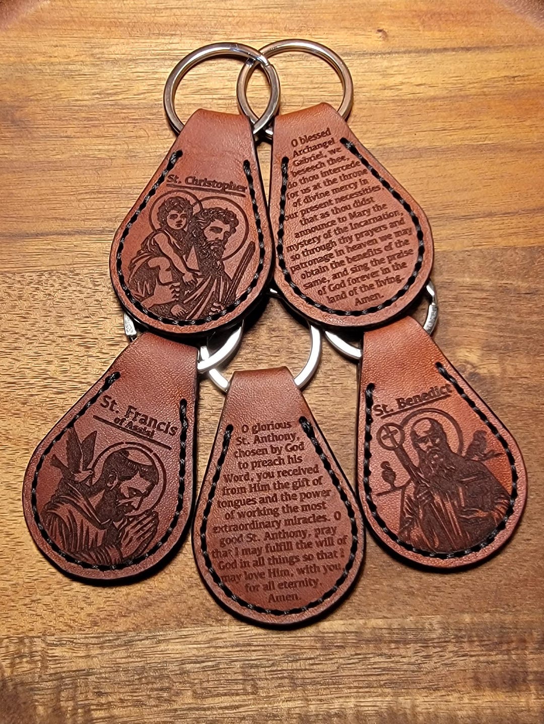 Saints Prayer Keychain 40mm saints A-G - Etsy