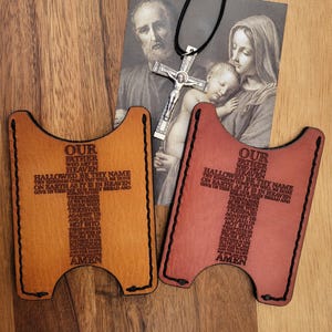 Christians Leather Minimalist Card Wallet (cherry and Buckskin Colors ...