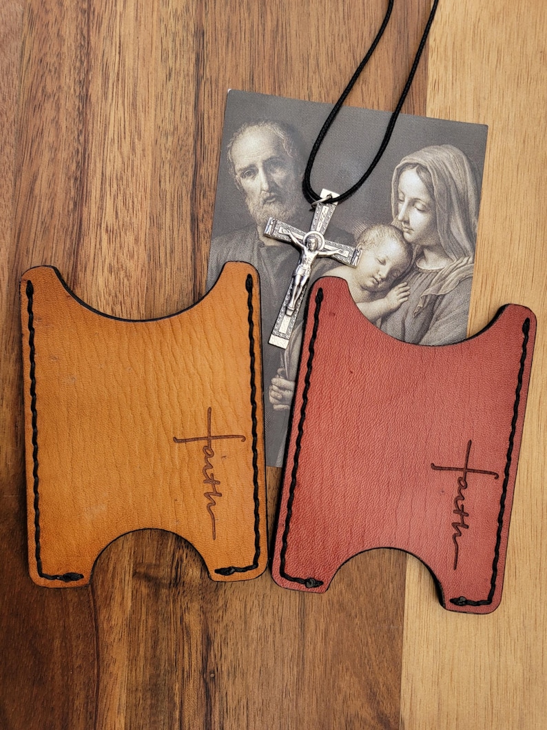 Christians Leather Minimalist Card Wallet (cherry and Buckskin Colors ...