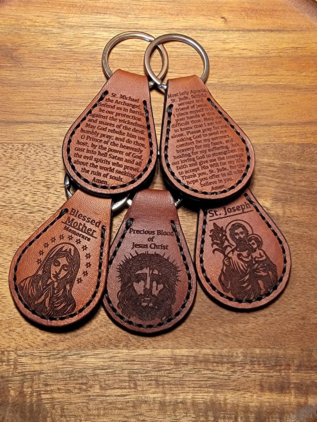 Saint Prayer Keychain 40 Mm saints J-M - Etsy