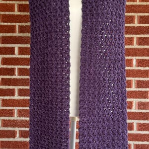 Crochet Extra Long Scarf in Purple - Etsy