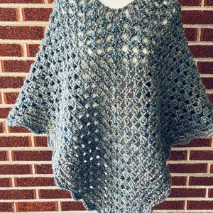 Crochet Homespun Poncho in Regency S/M/L/1X - Etsy