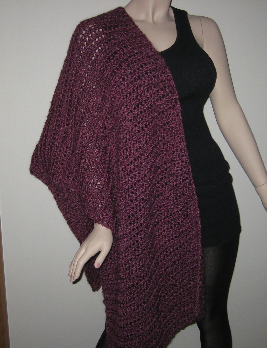 Homespun Prayer Shawl in Plum - Etsy
