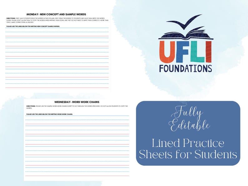UFLI Inspired Weekly Homework Packet - Etsy