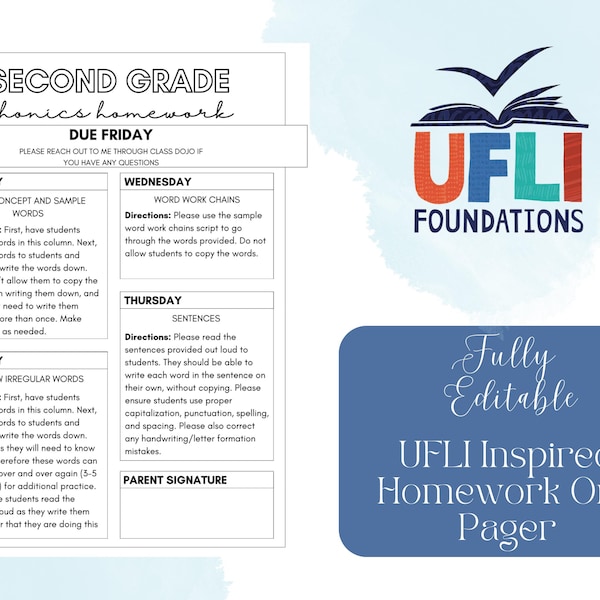 Ufli Word Work Mats - Etsy