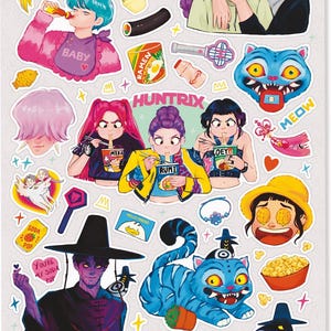 HUNTRIX Sticker Sheet – Waterproof Vinyl | Kindle Deco Kpop Demon ...