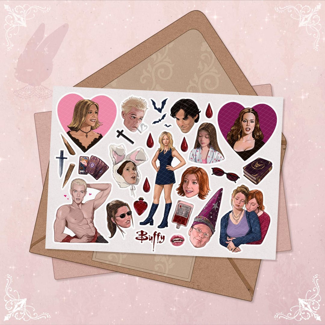 Buffy the Vampire Slayer Sticker Sheet: 90s TV Show, Witchy Planner ...