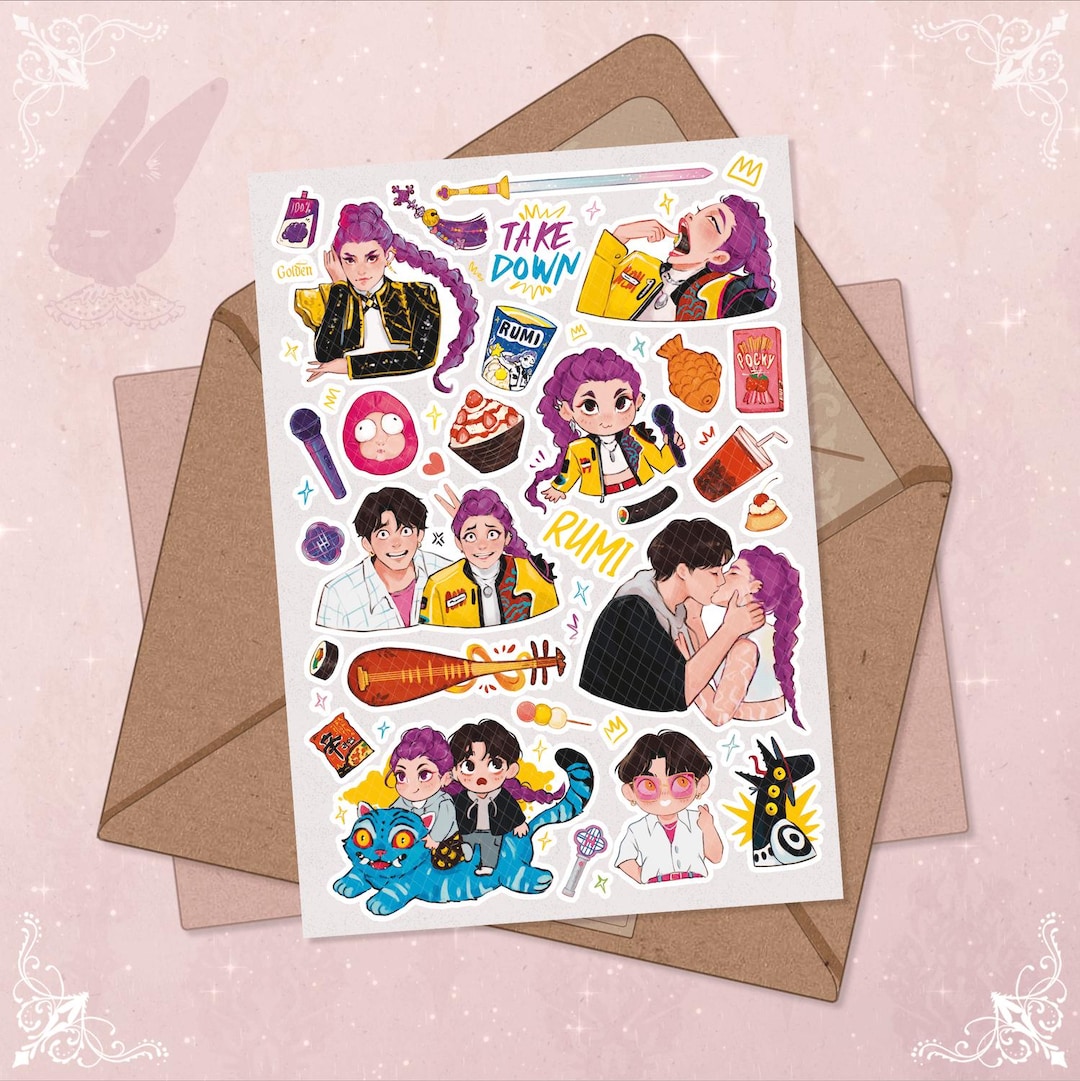 Rumi Huntrix Sticker Sheet: Kpop Anime Fan Art - A6 Paper Stickers - Etsy