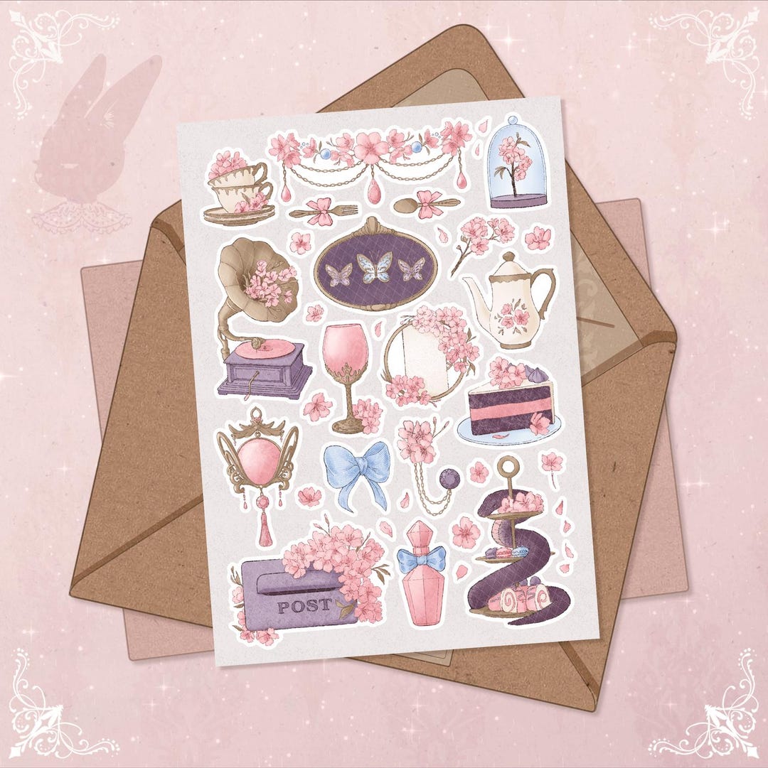 Spring Sticker Sheet Sakura Blossom Flower Aesthetic Home Decor 2025 ...