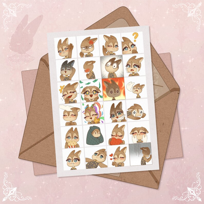 Rabbit Emoji Sticker Sheet Planner Stickers Calendar Stickers Animal ...