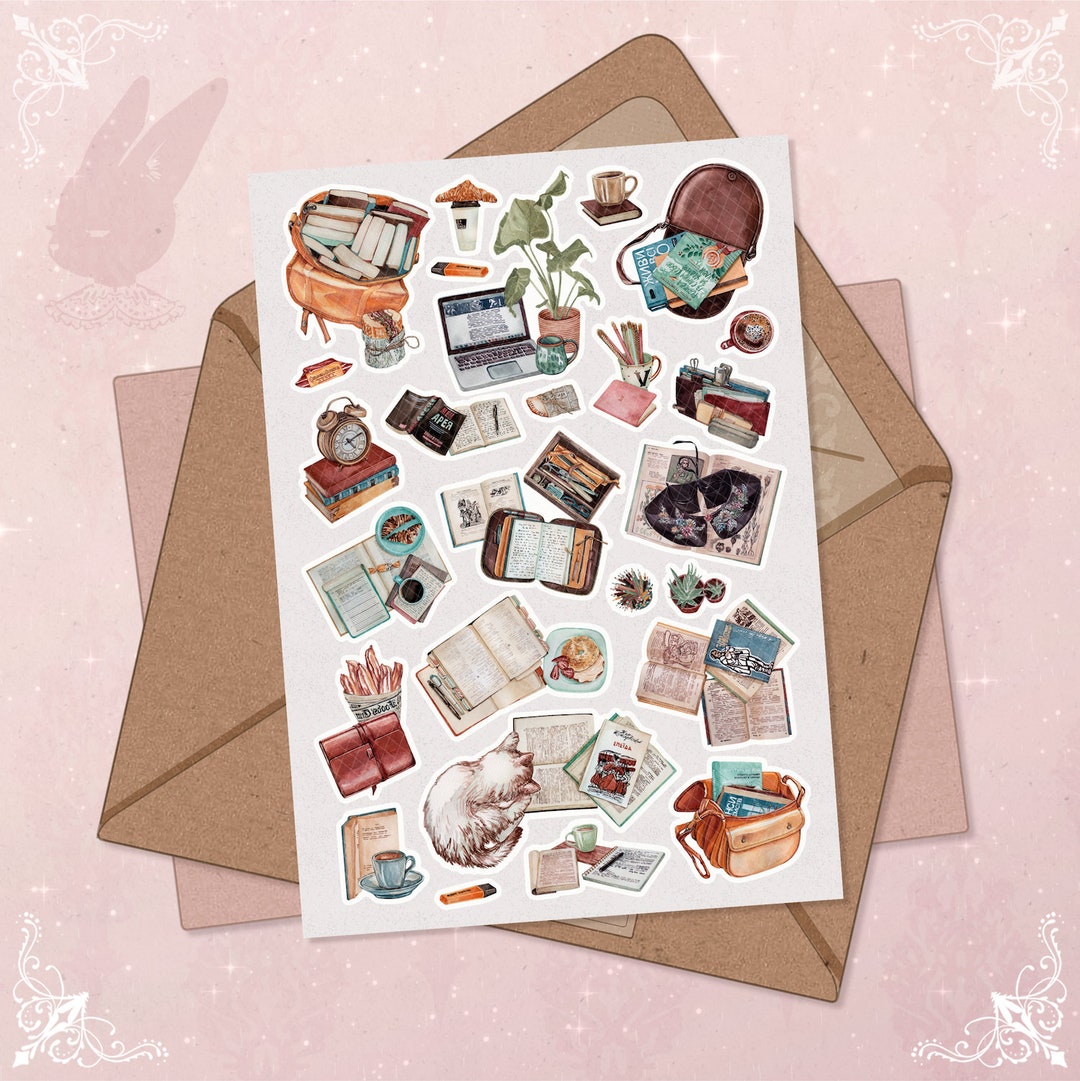 Book Therapy Sticker Sheet: Back to School Journal Planner Stickers - Etsy