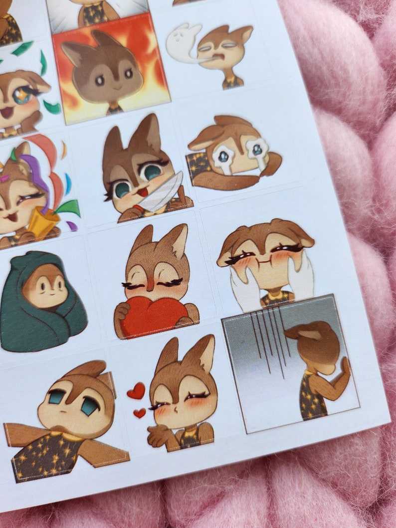Rabbit Emoji Sticker Sheet Planner Stickers Calendar Stickers Animal ...
