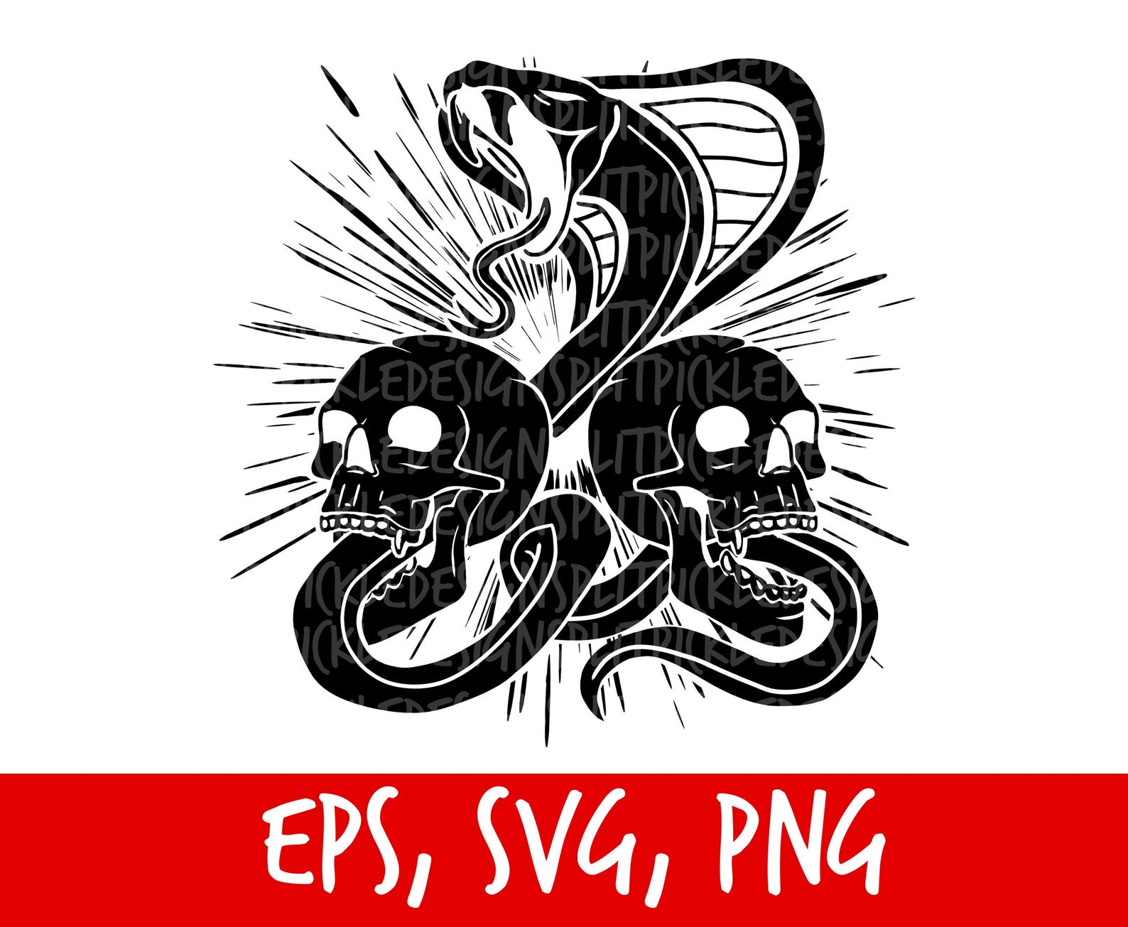 Skull Snake SVG EPS PNG, Snake Skull Svg, Skull Svg, Snake Svg, Skull ...