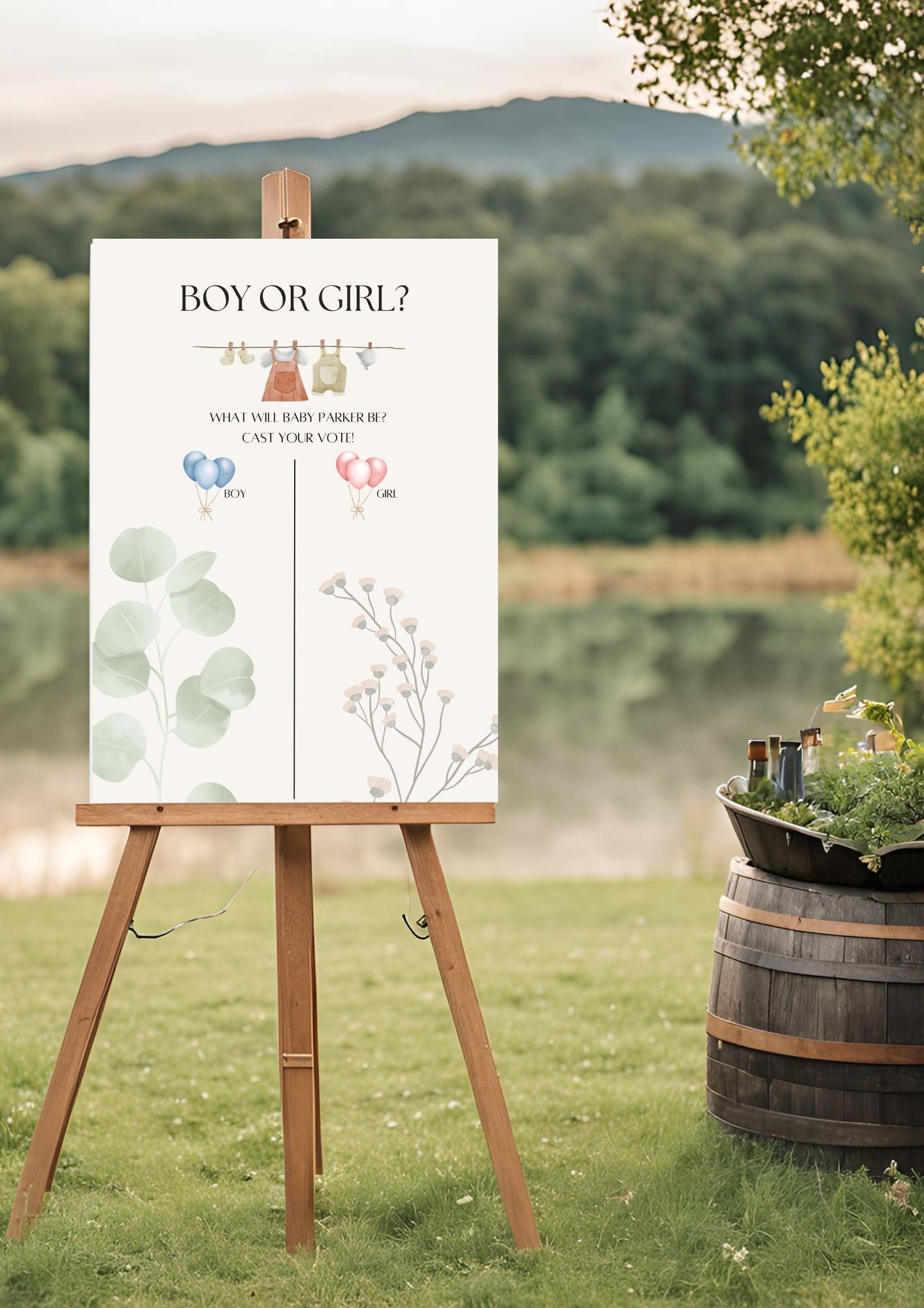 Gender Guessing Game Gender Reveal Voting Game Baby Shower Games Fun ...