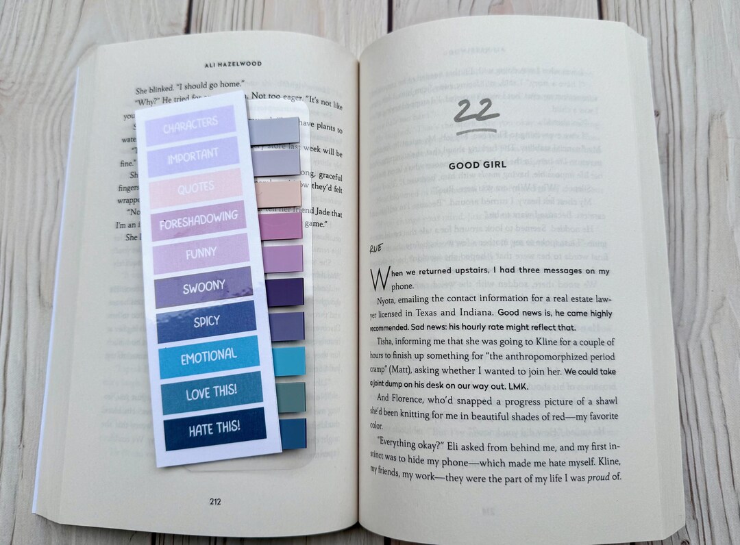 Purple ROMANCE Annotation Bookmark Key Handmade Laminated Booktok Book ...