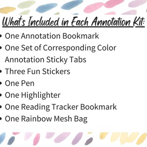 BOOK CLUB Rainbow Annotation Kit Bundle Bookmarks Laminated Booktok ...