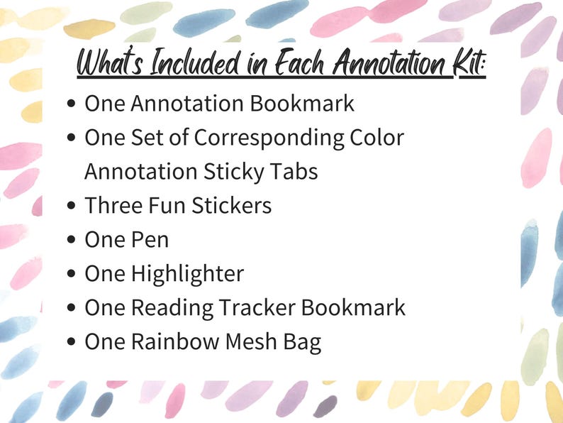 BOOK CLUB Rainbow Annotation Kit Bundle Bookmarks Laminated Booktok ...