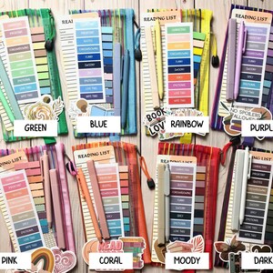 BOOK CLUB Rainbow Annotation Kit Bundle Bookmarks Laminated Booktok ...